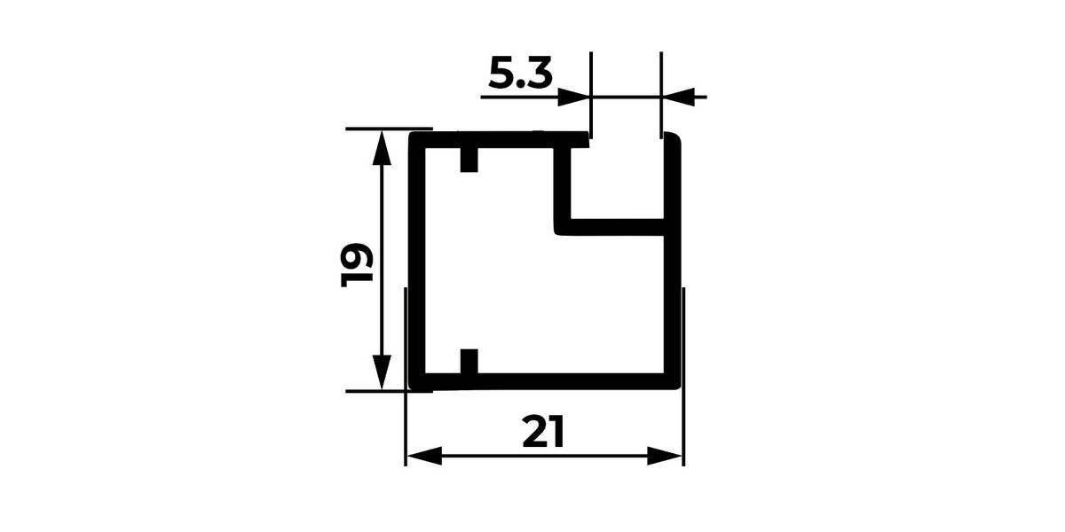 LISO RF 08 профиль фасадный под стекло - Торговая марка Premial®